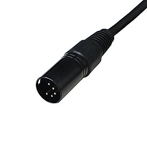 SinLoon (1m) DMX Stage Light Cable,DJ XLR Cable, 3-Pin Female XLR to 5-Pin Male XLR DMX Turnaround Connection for Moving Head Light Par Light Spotlight with XLR Input & Output (5male)