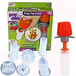 Creative Plastic Cake Cookie Vegetable Fruit Shape Cutter Slicer Veggie Mold Set/Fruit and Vegetable Shape Cutter-Fruit Decorating Tools-Fruit Slicer Set-Pop Chef Fruit Cutter-Cookie DIY Decorating to