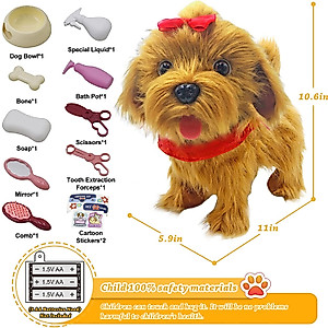 Toy Dog Walk and Bark, Sing, Tail, Lick, Repeat Toys for 2 +,3+,4+ Year Old Girl, Stuffed Puppy for Boys, Girls & Baby Gift Birthday Gifts