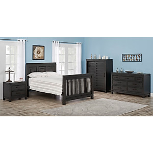 Soho Baby 40022940 Manchester Premium Soft Closing 2-Drawer Nightstand, Smooth Black Iron Finish