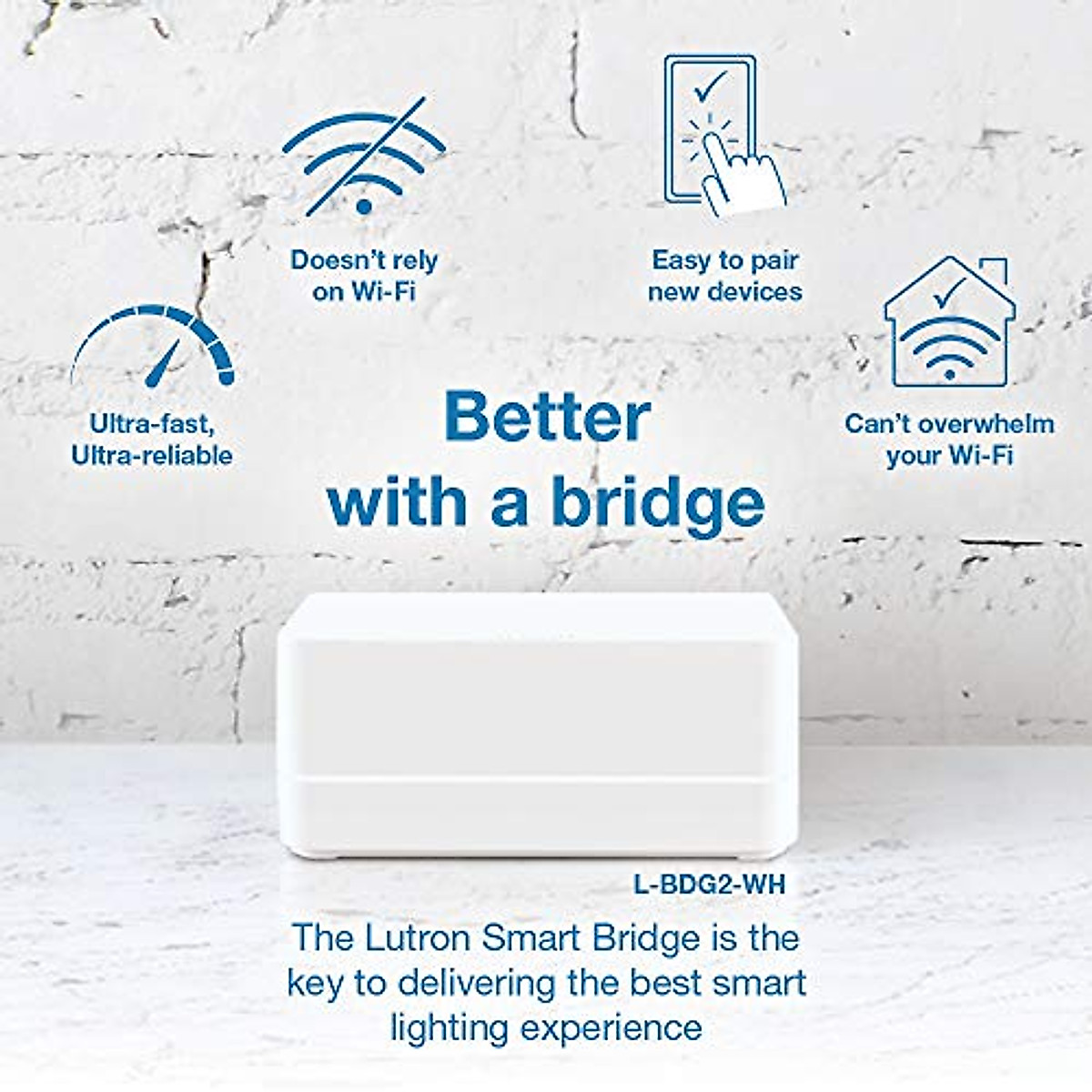 Lutron Caséta Wireless Smart Lighting Dimmer Switch Starter Kit with Caséta Smart Hub and Pico Bracket | Works with Alexa, Google Assistant, Ring, Apple HomeKit | P-BDG-PKG1W-A