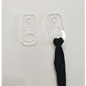 Clear Acrylic Embroidery Floss/Thread Drops,Acrylic Floss Chip Slims, Cross Stitch Tread Bobbins for Craft DIY Sewing Storage (100PCS)