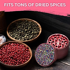 Pink Spice Grinder, 2 Inches with Glitters