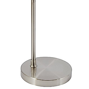 Amazon Brand – Rivet Modern Arc Standing Floor Lamp with Grey Fabric Shade, Bulb Included, 69"H, Steel