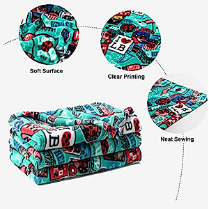 ZonLi Kids Blanket Flannel Fleece Throw 50" x 60" Miraculous Ladybug and Cat Noir Blankets for Toddler Fuzzy Plush Bluey Cozy Lightweight Blanket for Boys Birthday Saint Patrick Easter Gifts Idea
