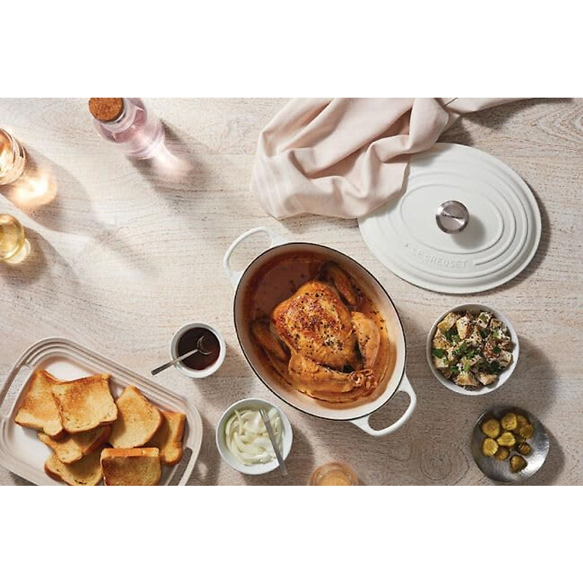 Le Creuset Enameled Cast Iron Signature Oval Dutch Oven, 9.5 qt., Meringue