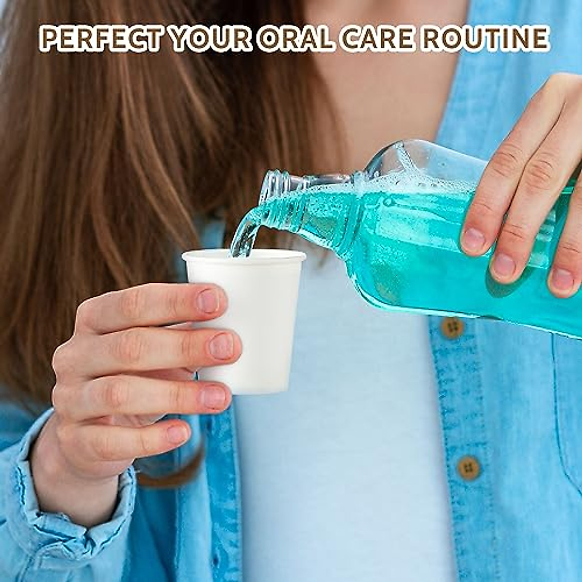 AOZITA 70 Pack 3 oz Paper Cups, White Mouthwash Cups, Disposable Bathroom Cups, Espresso Cups, Paper Cups for Party, Picnic, BBQ, Travel, and Event