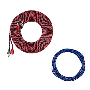 DS18 AK4 Complete 4 Gauge CCA Amplifier Installation Wiring Kit - Ampkit Helps Make Connections, Brings Power to Your Radio, Subwoofers, Speakers with Super Flex Wire - 1200W for 1 Amplifier