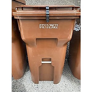 SafeWaste Push Clip Auto-Release Rubber Trash Can Lid Latch, for Litter Prevention and Safety. Stops Wind Blowing lid Open, Stops Animals accessing Contents. Automatically Releases When Collected