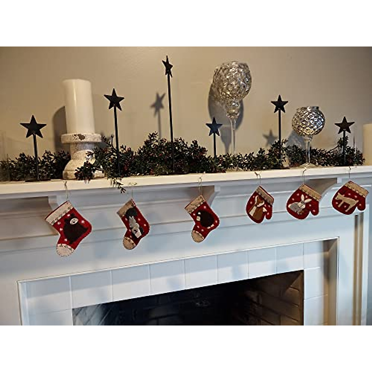 Generic, Christmas Critters Felt Ornament Kit | DIY Wool Stocking Applique from Rachel's of Greenfield, 0919