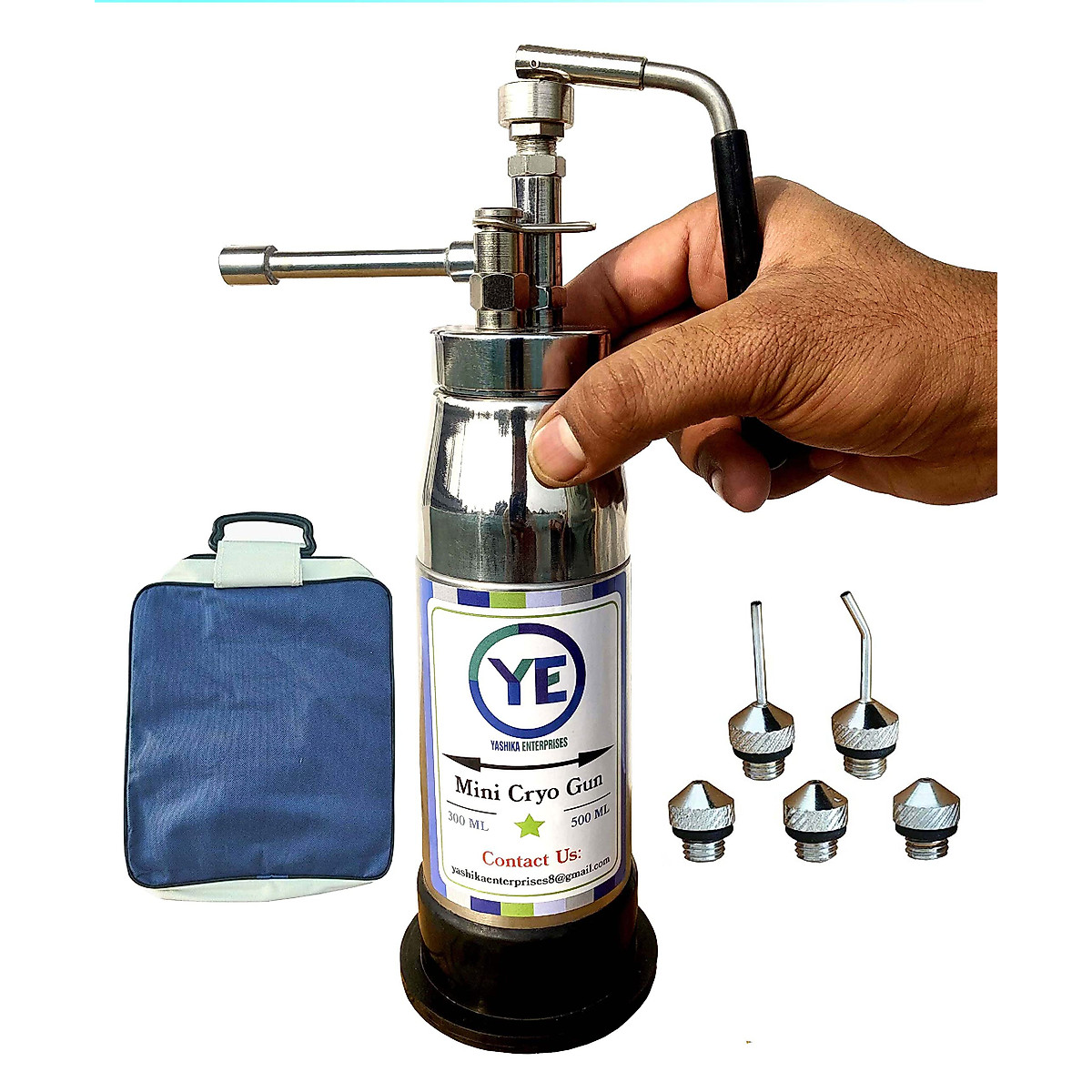 Mini Cryo Gun Liquid Nitrogen Sprayer New Improved Version for Dermatology, Cryo Capacity 300 ML Prof. Use Spray