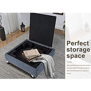 HOMERILLA Sectional Sofa, Modular Sofa, Modern Loveseat Living Room Seater Sofa with Armrest, Sleeper Bed Couch, Washable U-Shape Sofa, L-Shape Sofa with Ottomans, 7-Seat Sofa, Denim Blue