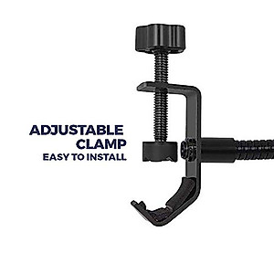 Dragonpad USA 6" Microphone Studio Pop Filter with Clamp (Black)