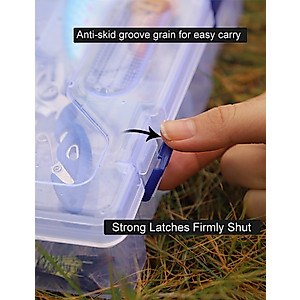 Avlcoaky Tackle Box Fishing Tackle Box Organizer with Movable Tray Snackle Box Charcuterie Container Tacklebox for Snacks Plastic Organizer Fishing Box