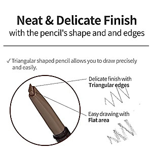 ETUDE Drawing Eye Brow #7 Light Brown 21AD | Long Lasting Eyebrow Pencil for Soft Textured Natural Daily Look Eyebrow Makeup | K-beauty