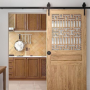 Round Pocket Door Lock with Keys - Recessed 2 Sided Handle Hardware for Privacy Barn Door and Sliding Door with Latch - Fits 1 3/8” to 2 3/16” Thickness Door (Black-Entry, 1 Pack)