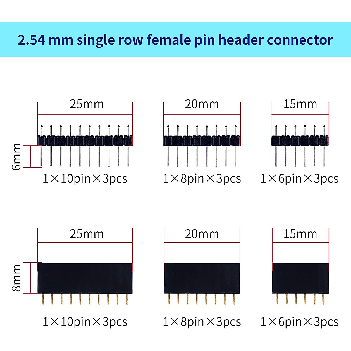 GeeekPi Electronic Fun Kit,with 3PCS Half Sized Breadboard Cable Resistor LED Potentiometer for Electronic Learning Kit, Compatible with Arduino IDE, UNO R3, MEGA2560, Raspberry Pi Range(Black)