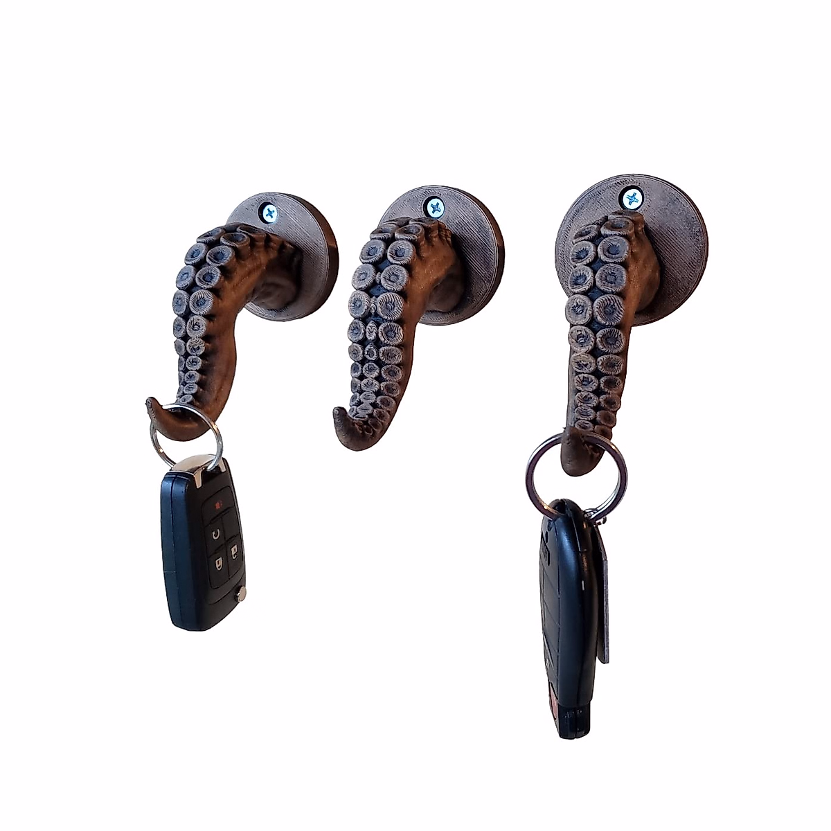 3 Piece Tentacle Hook Set Octopus Hangers Towel hooks antique bronze finish