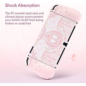 GeekShare Protective Case Compatible with Nintendo Switch OLED Console - Slim Cover Case with Ergonomic Design for Switch Model- Star Wings (For OLED Model)