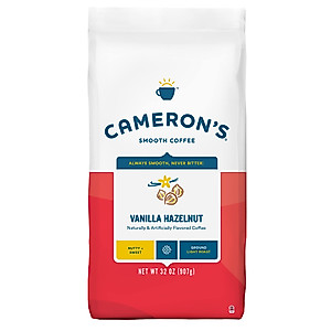 Cameron's Coffee Roasted Ground Coffee Bag, Flavored, Vanilla Hazelnut, 32 Ounce, (Pack of 1)
