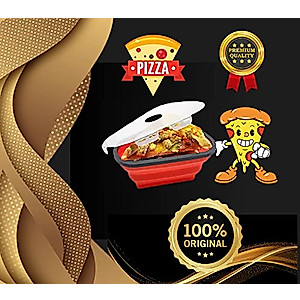 Pizza Storage Container with 5 Microwavable Serving Trays BeinCart
