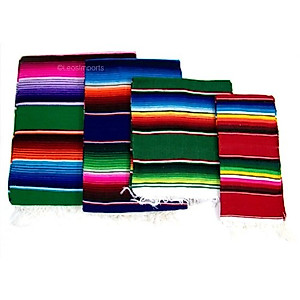 Leos Imports (TM Mexican Sarape Blanket (Small 40"x20")