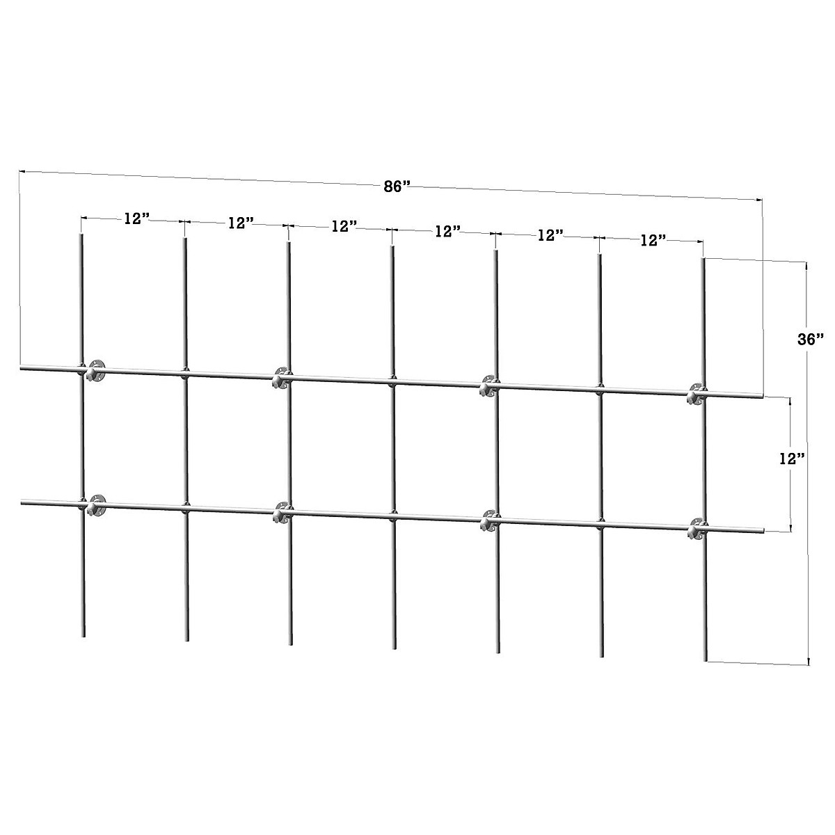 Lee Engineering 8 Foot, Aluminum, Back Mount Lab-Frame Kit for Fume Hoods