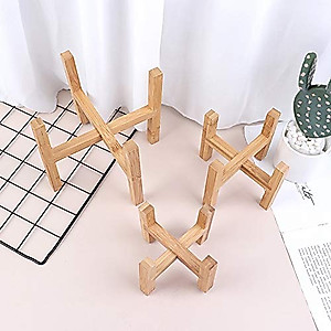 Durable Wood Plant Stand Flower Pot Holder Planter Rack Bonsai Holder Garden Free Standing Potted Stand Indoor Display Rack