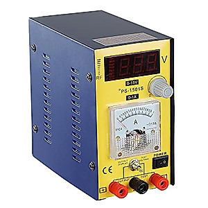 15v 1a Precision Variable Dc Power Supply Clip Cable Digital Adjustable Lab Grad