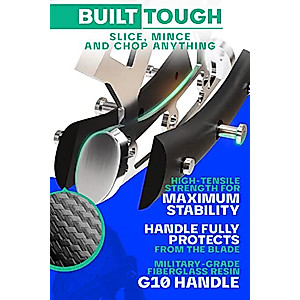 Dalstrong Ulu Knife - 7 inch - Rocking, Mincing, Slicing Meat & Herb Knife - Gladiator Series Elite - High-Carbon 5CR15MOV Steel - Razor Sharp Kitchen Knife - G10 Handle - w/Sheath