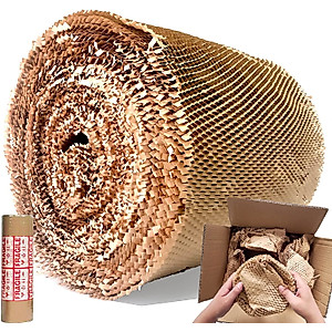AlexHome Honeycomb Packing Paper,15" W x165' L,Eco Friendly Biodegradable Bubble Cushioning Wrap,Products & Gifts & Moving Honeycomb Wrapping Paper,Recyclable Cushioning Packing Material - 15"x165'