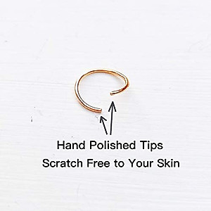 Small Sterling Silver Hoop Earring Set for Cartilage Helix Tragus Nose Septum, Tiny Huggie Hoop Piercing Jewelry, 6mm 7mm 8mm