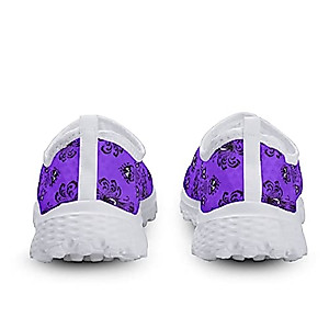 Uourmeti Womens Slip On Sneakers for Running Walking Tennis Shoes Haunted Mansion Halloween Casual Sport Shoes Size 8 Ladies Lightweight Comfort Loagers