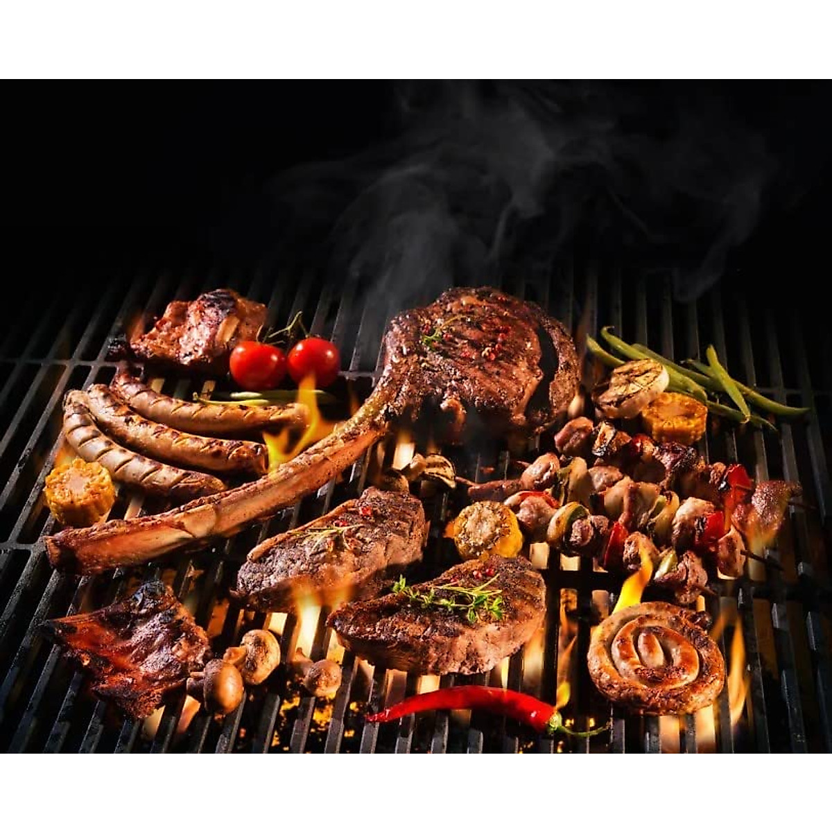 Othmro 2Pcs Stainless Steel Instant Read Oven/Grill/Smoker Monitoring Thermometer, 50 - 300±2 ℃ Grill Thermometer for Outside Grill Thermometer Gauge Oven Thermometers for Kitchen Use