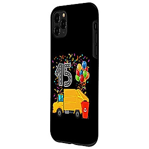 iPhone 11 Pro Max Happy 15 Birthday Rear Loader Garbage Truck Case