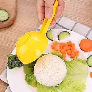 4Pcs Rice Mold Paddle Rice Ball Molds Rice Ball Spoon Sushi Making Tools Plastic Spatula Cooking Utensil for Home Kitchen Restaurant