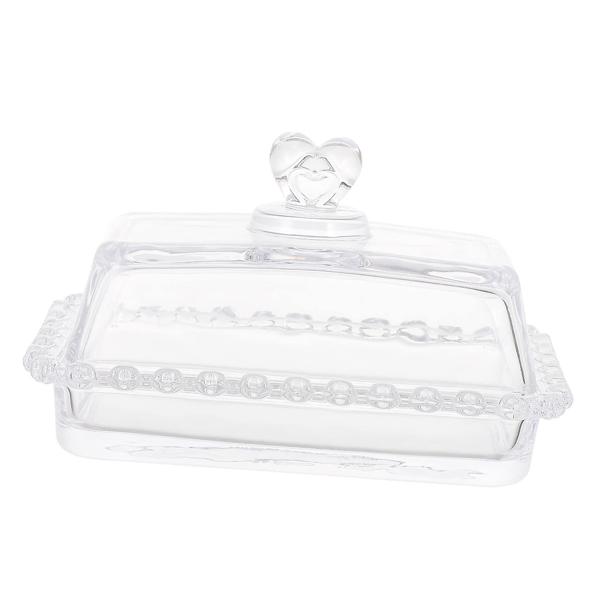 Parliky Cheese Dish Butter Plate Cake Glass Plate Butter Box Taste Glass Butter Container Cheese Container