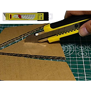 WEKOIL18mm Wide Snap-Off Blades 30-Pack, Carbon Steel Cutter Blades,Hobby Knife Blade Refill, Replacement Blades for Utility Knife