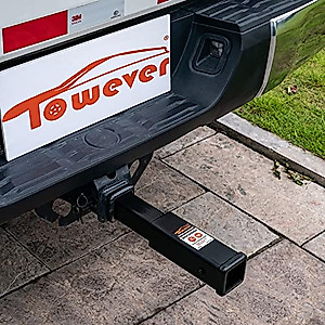 Towever 84433 Trailer Hitch Extension, Hitch Extender for 2 Hitch receivers, 12 inches Length, 3,500 lbs. GTW
