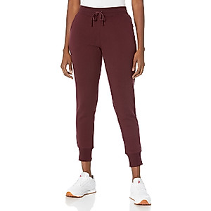 Amazon Essentials Women's Fleece Jogger Sweatpant (Available in Plus Size), Burgundy, X-Small