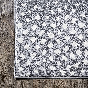 JONATHAN Y SAF100C-8 Antelope Modern Animal Indoor Area-Rug Casual Contemporary Striped Easy-Cleaning Bedroom Kitchen Living Room Non Shedding, 8 X 10, Gray/Cream