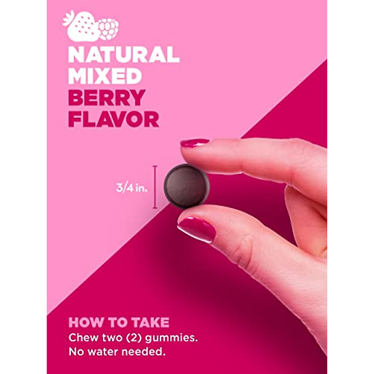 Multivitamin for Women | 60 Gummies | Non-GMO & Gluten Free | Plus Collagen & Biotin | Mixed Berry Flavor | by PINK