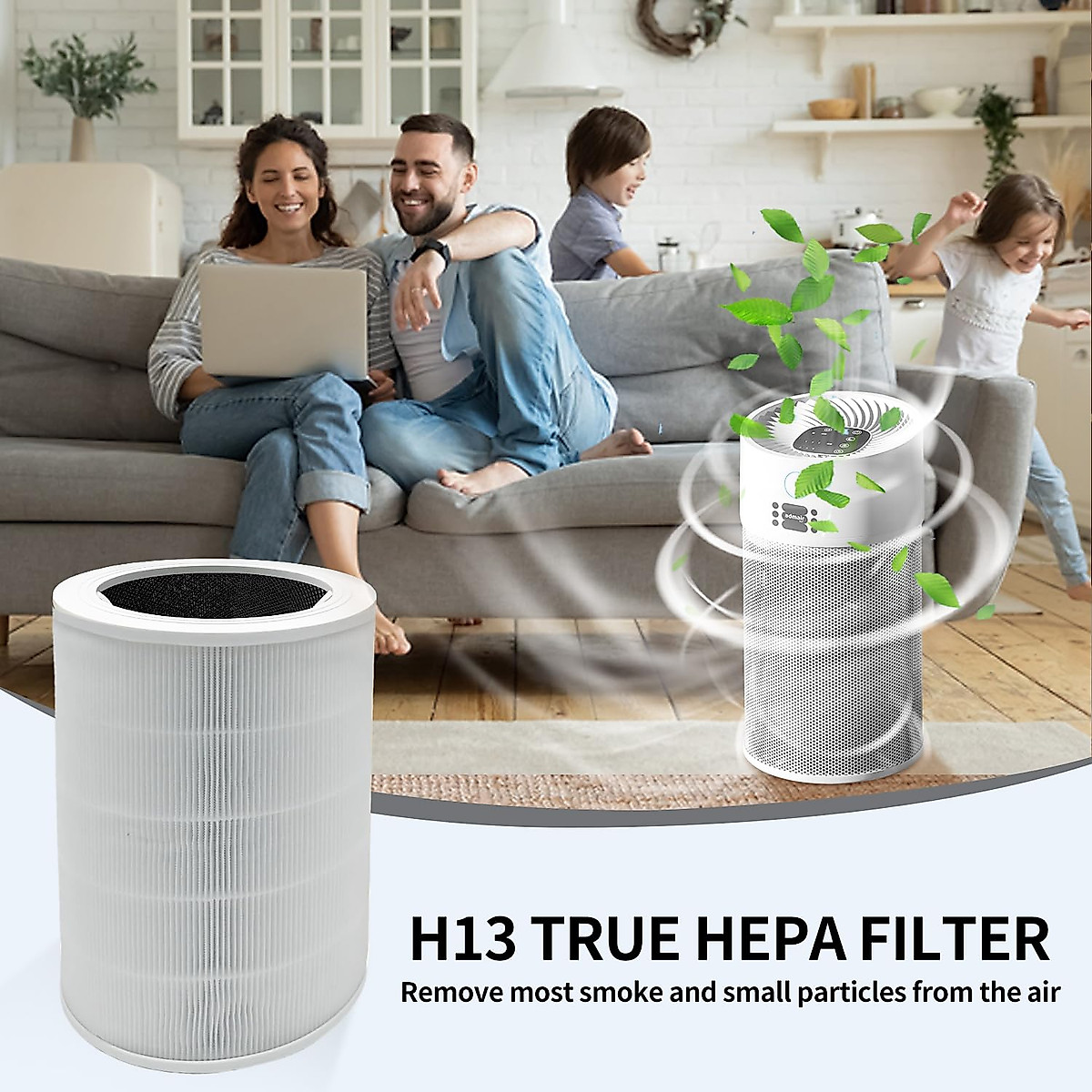 Slirceods Core 600S Replacement Filter Compatible with LEVOIT Core 600S-RF Air Purifier Filter Replacement, 3-in-1 H13 True HEPA & High-Efficiency Activated Carbon Filter, 2PACK