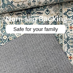 Runner Rug for Hallways Kitchen 2x10,Non Slip Washable Vintage Farmhouse Distressed Laundry Rug Runner with Rubber Backing Shaggy Soft Carpet Runner for Hallways,Entryway,Kitchen,Bedroom,Bathroom