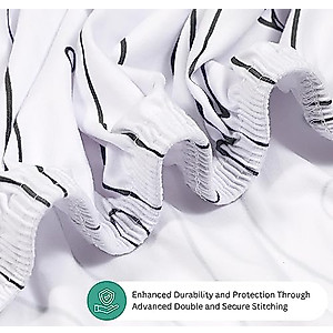 TansyPanda Bassinet Sheets for Halo Bassinest Swivel, Flex, Glide, Premiere and Luxe Series Sleeper, Pack of 3, 33 X 17 Inch, Ultra Soft, Snug Fit, Unisex Boys Girls, Gray White (Ocean Fish Theme)