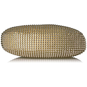 Jessica McClintock womens Staci Mesh Wristlet Pouch Evening Handbag, Light Gold, One Size US