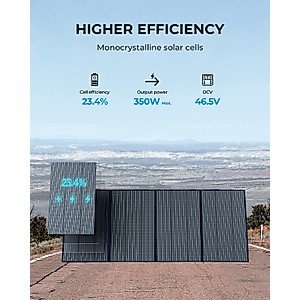 BLUETTI Solar Generator AC200MAX with 350W Solar Panel Included, 2048Wh Portable Power Station w/ 4 2200W AC Outlets, LiFePO4 Battery Pack, Expandable to 8192Wh for Home Backup, Road Trip, Off Grid