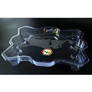 17Tek Bey Stadium Battle Arena Training Ground for Beyblade Battling Game (Transparent with Light)
