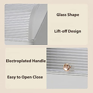 Aiabaleaft Makeup Organizer, Cosmetics Makeup Storage Box Skincare Organizers Set, Waterproof and Dustproof with Cover Cosmetic Display Case with Suitable for Bathroom Bedroom Vanity Dresser