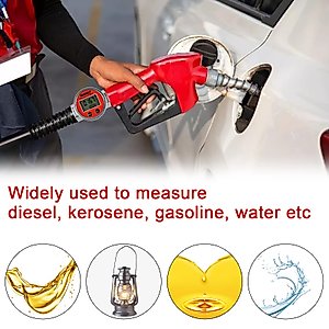 Vashly 1 Inch Turbine Fuel Flow Meter with NPT Counter and Digital LCD Display Flowmeter for Measure Diesel Kerosene Gasoline (1 Inch)